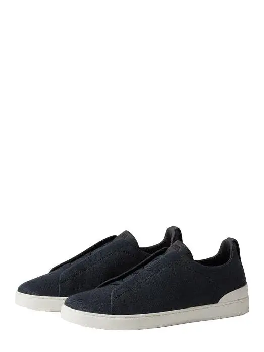 Zegna Cotton Sneakers - Navy Blue