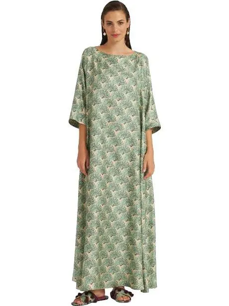La DoubleJ Muumuu Maxi Dress - Fans Menta