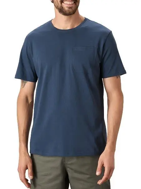 PACT Organic Cotton Softspun Pocket Crew Tee - French Navy