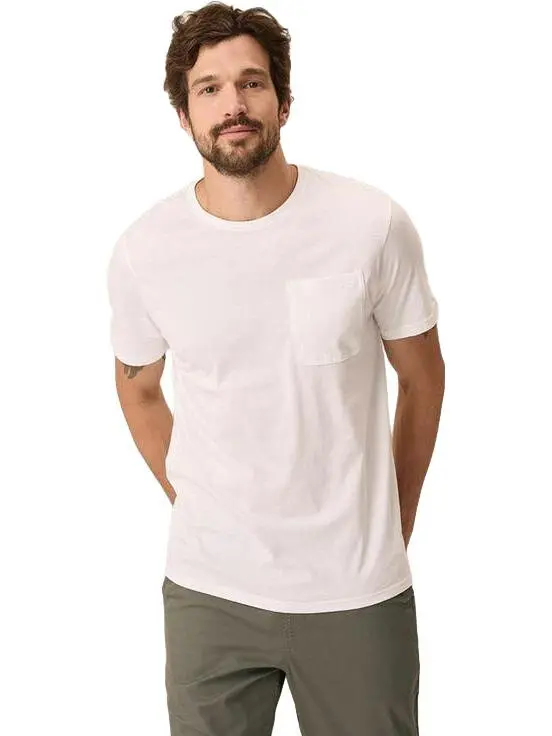 PACT Organic Cotton Softspun Pocket Crew Tee - White
