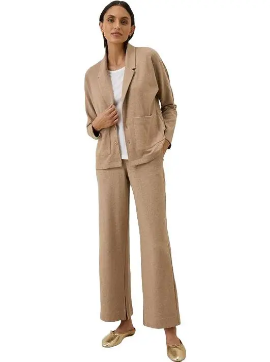 PACT Organic Cotton Relaxed Blazer - Sesame Heather