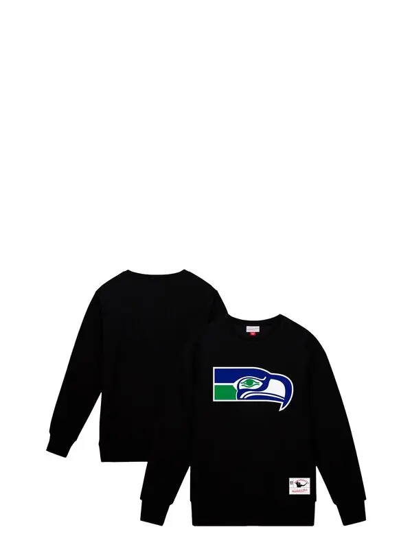 Mitchell & Ness Seattle Seahawks Basic Fleece Pullover Sweatshirt - Black