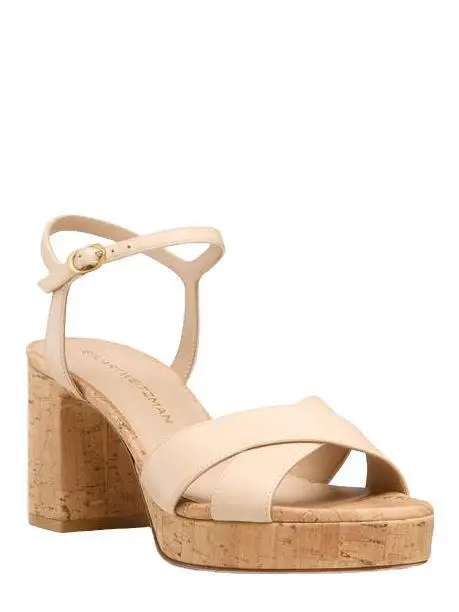 STUART WEITZMAN Dayna Platform Sandals - Barely Beige