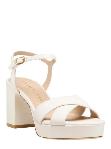 STUART WEITZMAN Dayna Platform Sandals - Cream