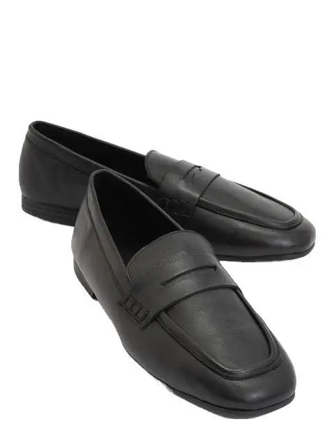 FOREVER & ALWAYS SHOES Skye Leather Loafers - Black Leather