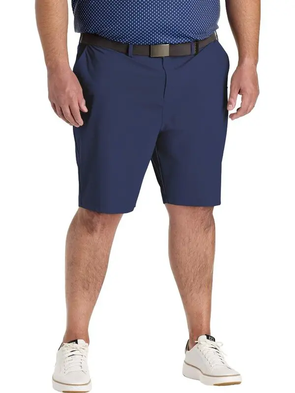 CALLAWAY Big & Tall Flat-front Golf Shorts - Peacoat