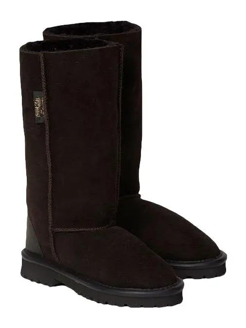 CELTIC & CO. Aqualamb Shearling Calf Boots - Darkest Brown