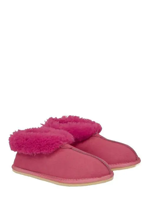 CELTIC & CO. Shearling Bootee Slippers - Raspberry