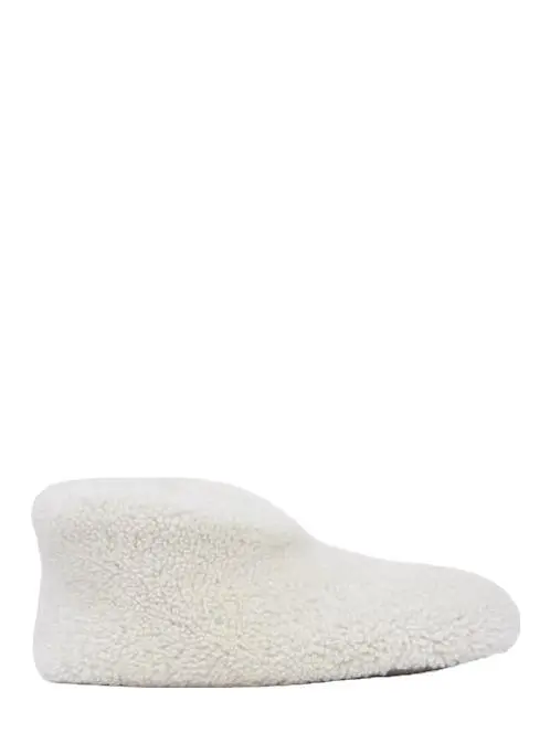 CELTIC & CO. Teddy Sherling Soft Sole Bootee Slippers - Ecru