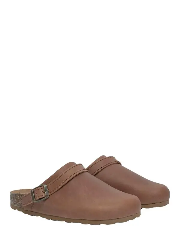 CELTIC & CO. Strap Detail Clogs - Rust