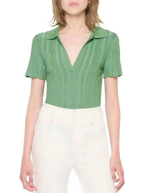 AS By DF As B Y Df Tilda Ribbed Top - Mint Matcha