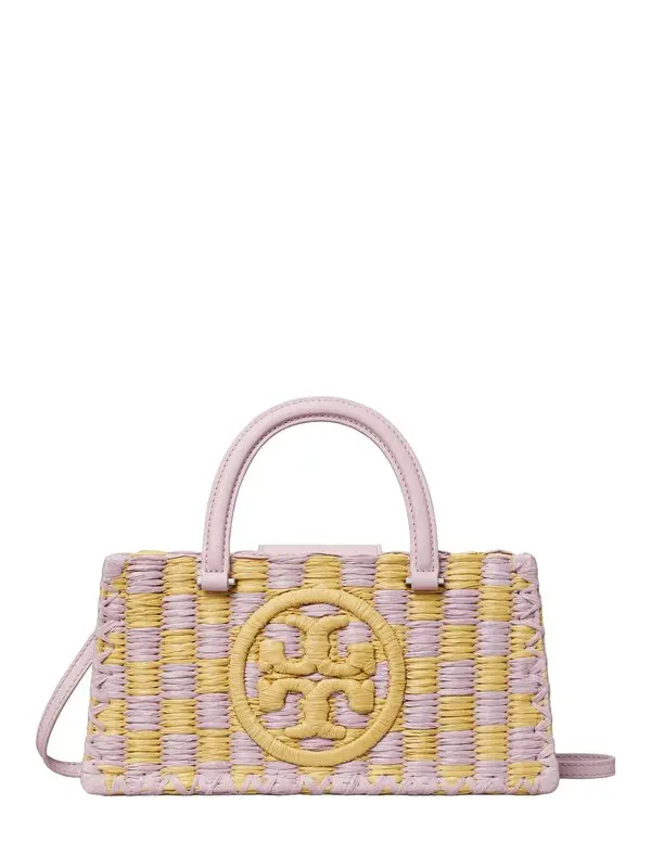 Tory Burch Ella Woven Satchel - Pale Purple