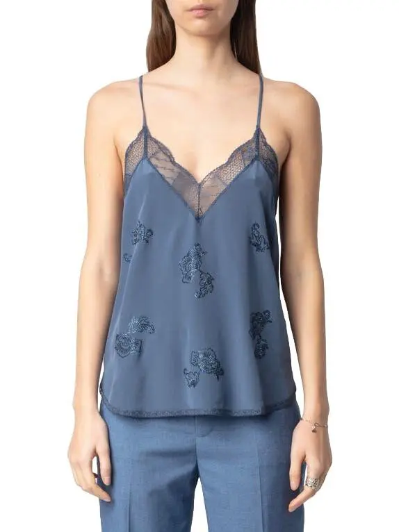 Zadig&Voltaire Christy Ivy Strass Cami - Officer