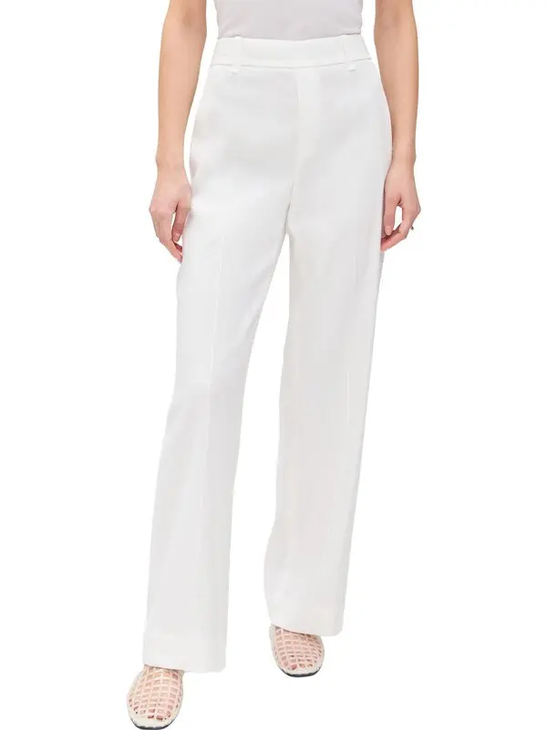 Vince High Rise Linen Pants - Off White