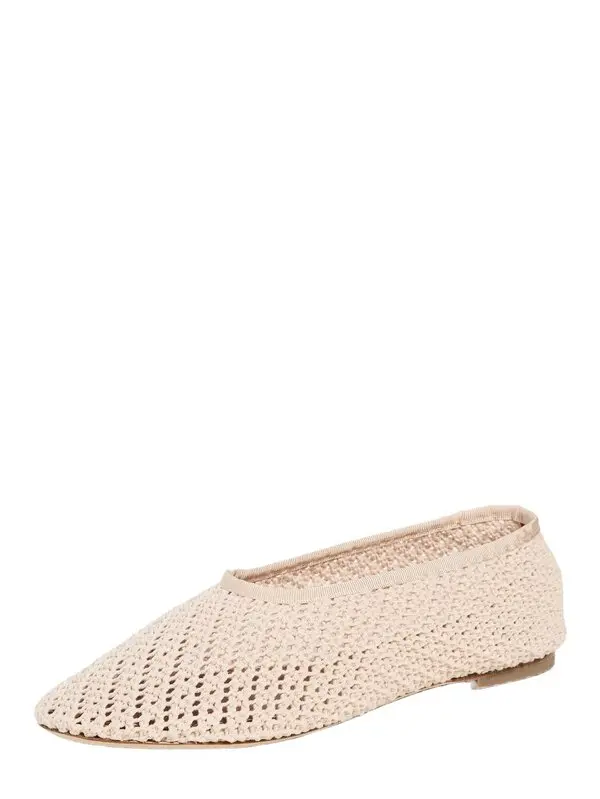 Staud Alba Ballet Flats - Cream Crochet