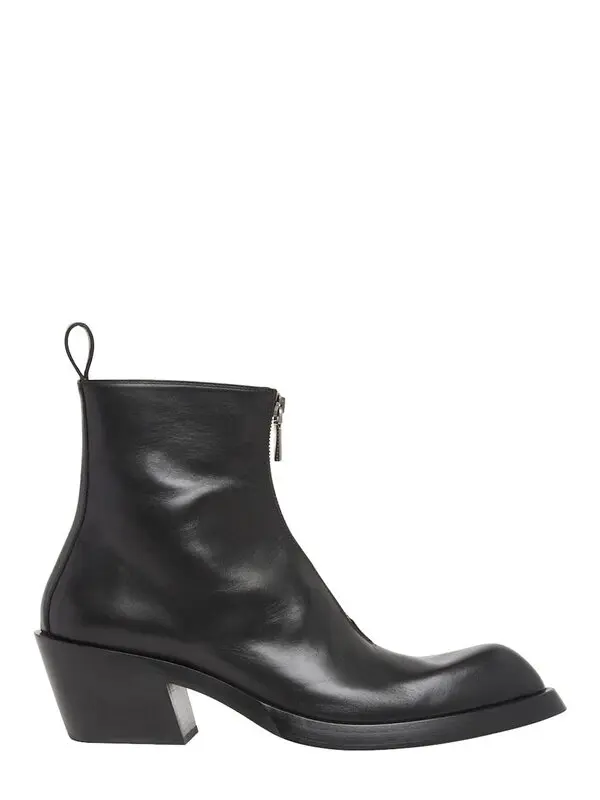 Alexander McQueen Sparrow Leather Cuban Boots - Black