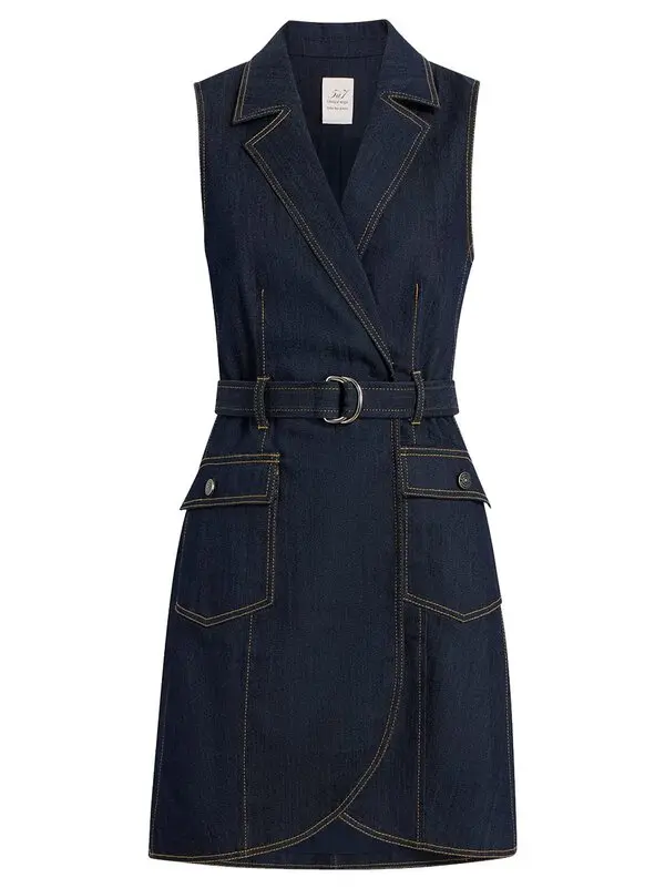 Cinq À Sept Jenessa Sleeveless Denim Mini Dress - Indigo