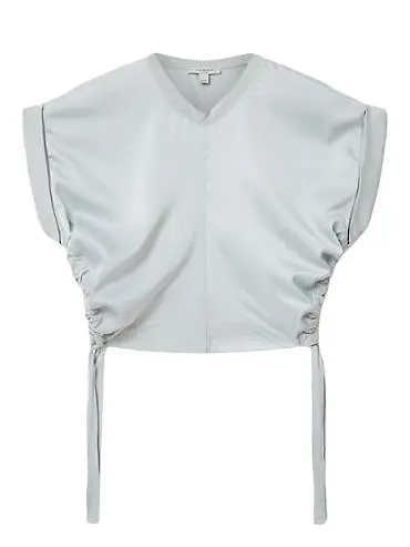 ALLSAINTS Mira Cropped Top - High Rise Blue