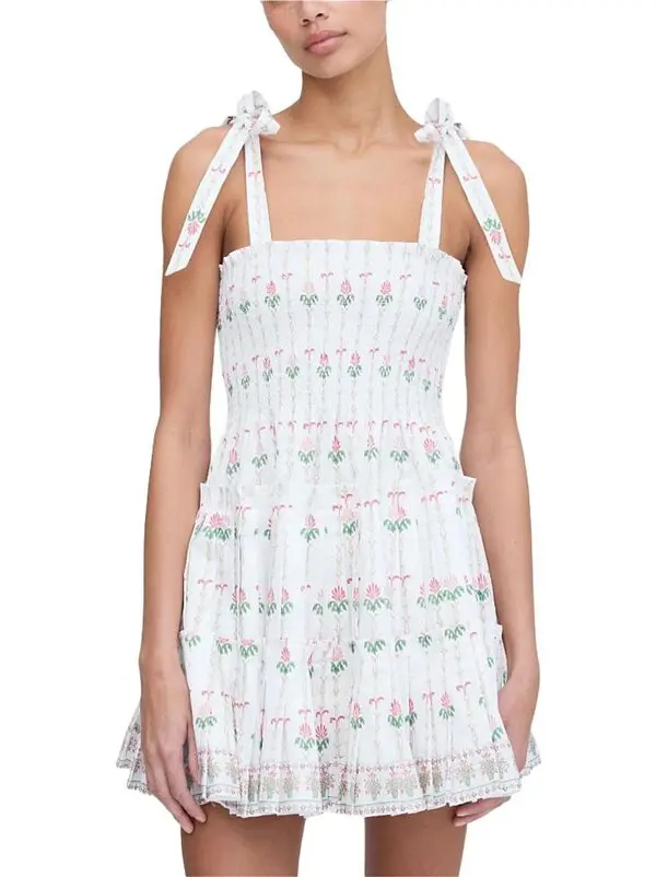 Hill House Home The Ribbon Charlotte Nap Dress - White Trailing Fern