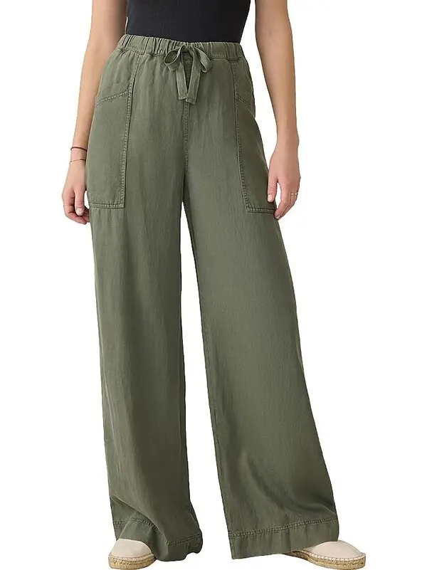 Faherty Brand Drift Wide Leg Pants - Thyme