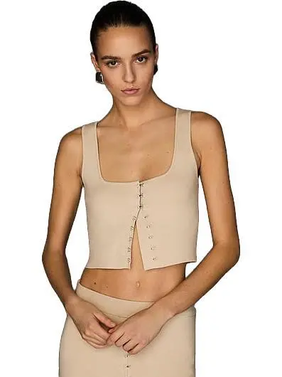 Victoria's Secret Atelier X Altuzarra Fine-knit Tank Top - Beige