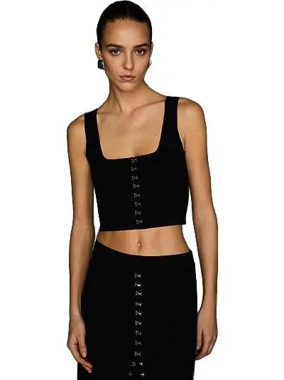 Victoria's Secret Atelier X Altuzarra Fine-knit Tank Top - Black