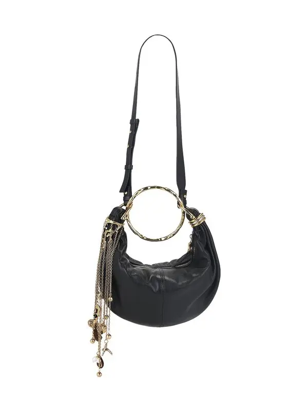 Chloé Corals And Chains Bracelet Bag - Black