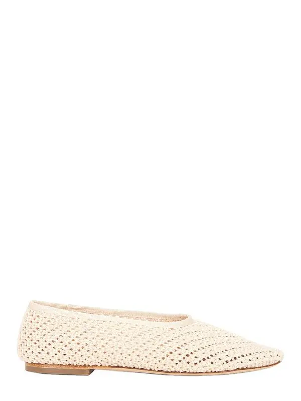 Staud Alba Ballet Flat - Cream Crochet