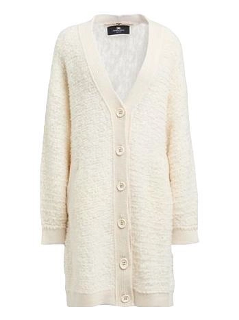 Elisabetta Franchi Cardigan Size Wool, Polyamide - Ivory