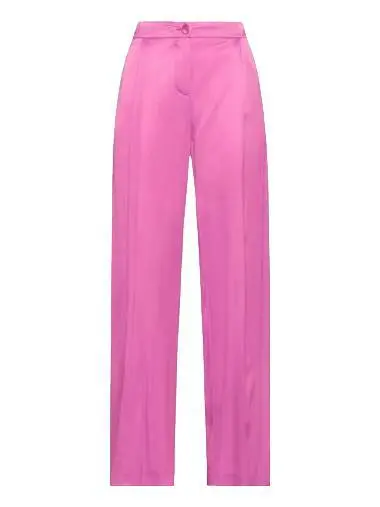 Patrizia Pepe Wide-leg Satin Pants - Purple