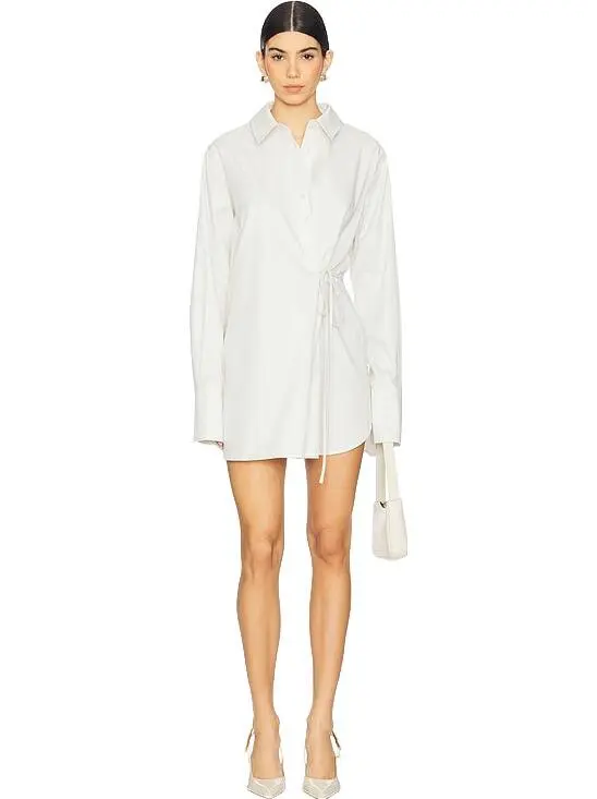 EAVES Bibas Mini Shirt Dress - Chalk