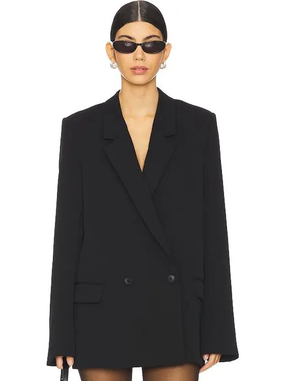 EAVES Alia Double-breasted Blazer - Black