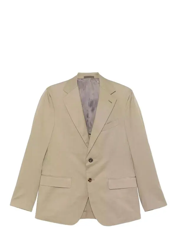 Caruso Single-breasted Blazer - Neutrals