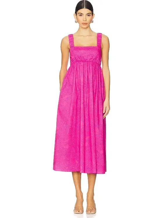 Show Me Your Mumu Fling Midi Dress - Pink Shells