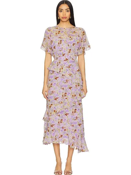 Astr The Label Floramae Dress - Lavender Flora