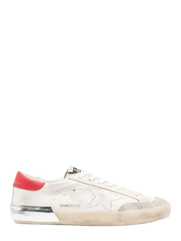 GOLDEN GOOSE Super-star Sneakers - White/ivory/red