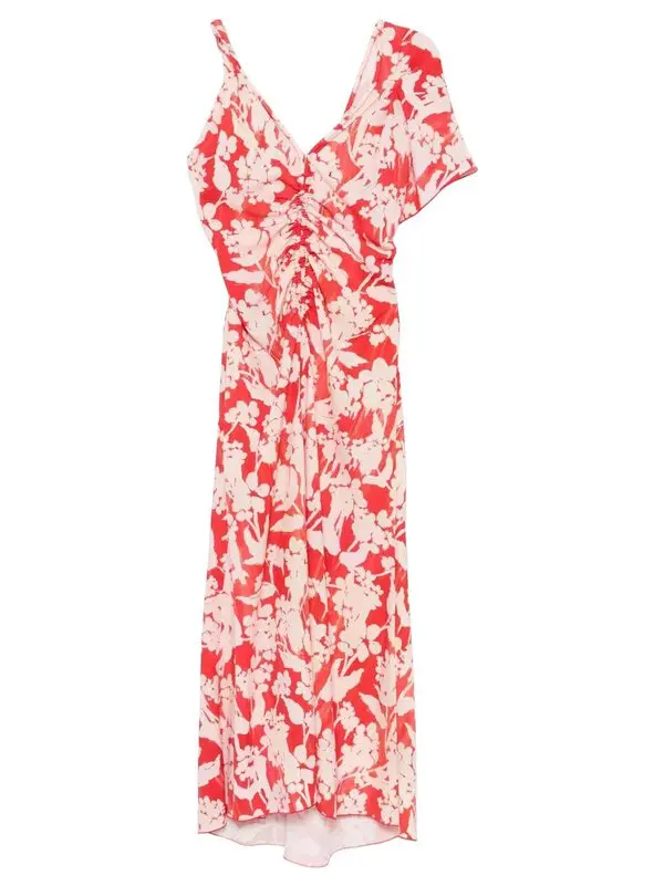 Victoria Beckham Floral-print Maxi Dress - Red