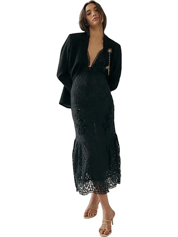 Free People Viper Love Maxi Dress - Black Combo