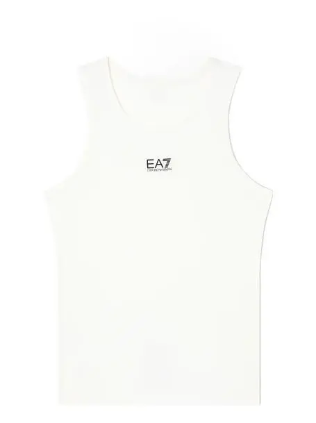 EA7 Core Identity Jersey Tank Top - White