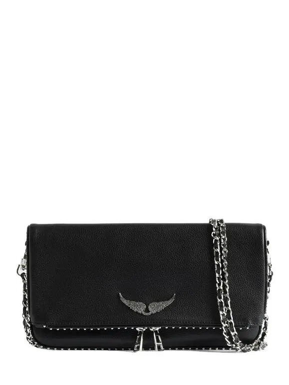 Zadig&Voltaire Rock Studs Leather Clutch - Black