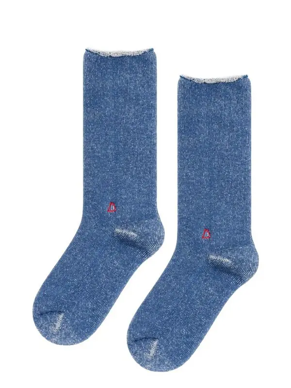 Velvet By Graham & Spencer Hansel From Basel Hoodie Wool Crew Socks - Natural