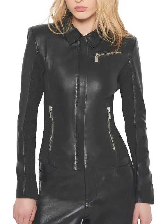 AS By DF As B Y Df Mrs. Smith Leather Jacket - Black