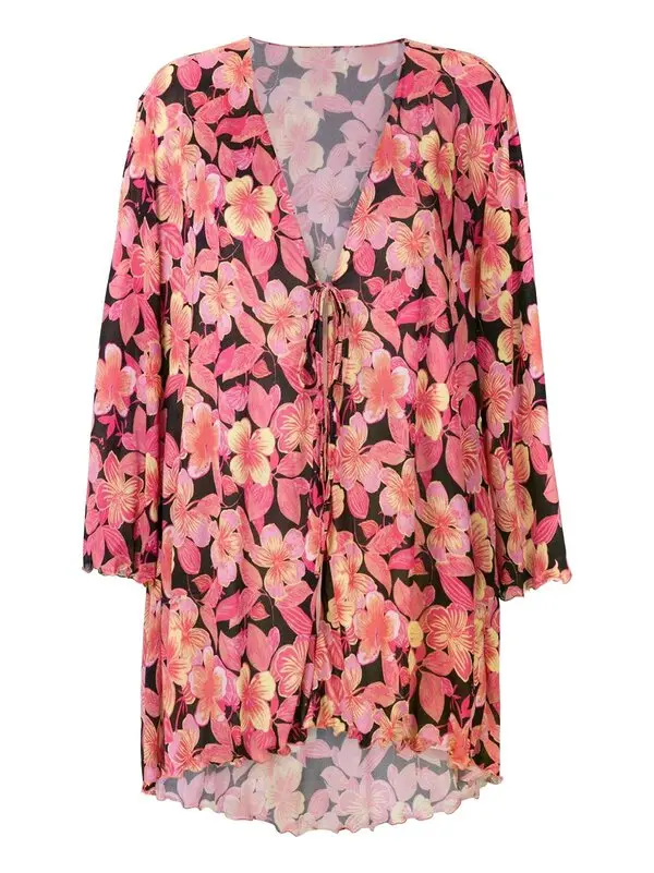 AMIR SLAMA Printed Beach Dress - Pink