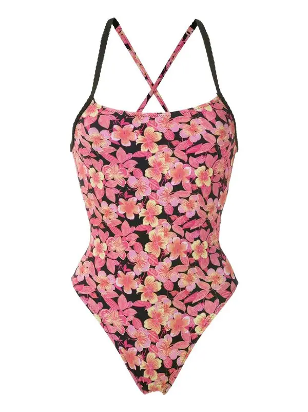 AMIR SLAMA Floral-print Bodysuit - Pink