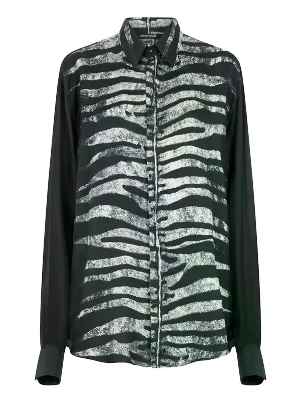 Roberto Cavalli Silk Shirt - Black
