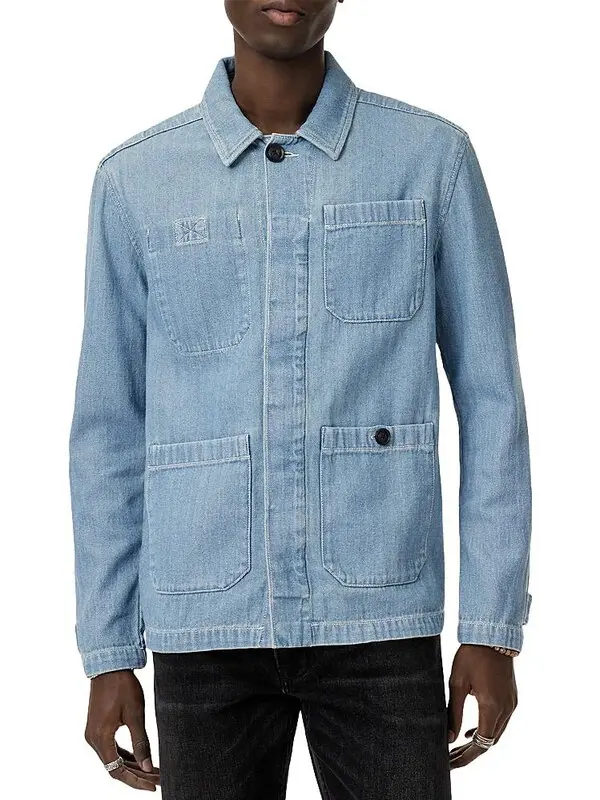 John Varvatos Jakob Graphic Chore Jacket - Pond Blue