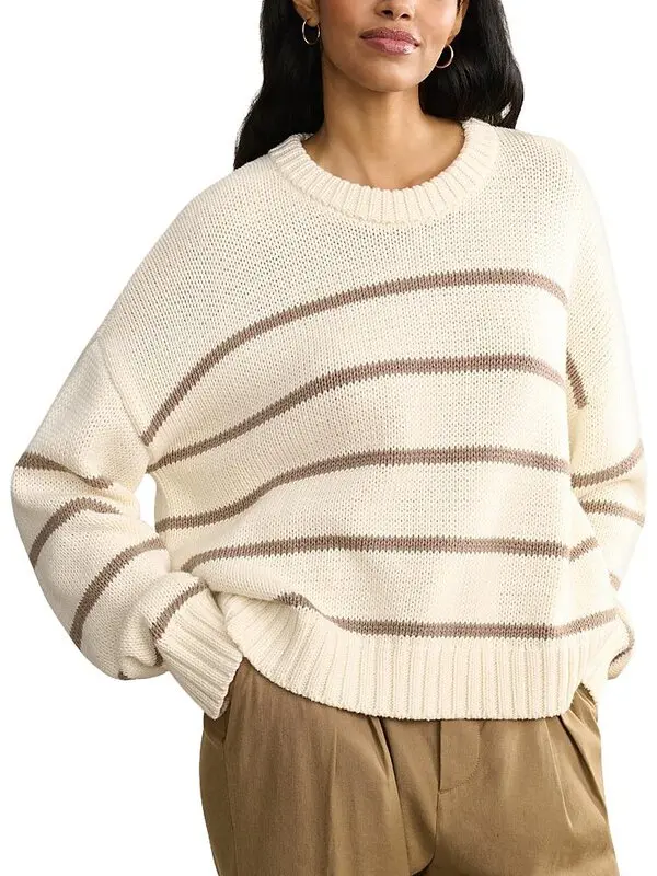 Jenni Kayne Chloe Striped Sweater - Ivory/taupe
