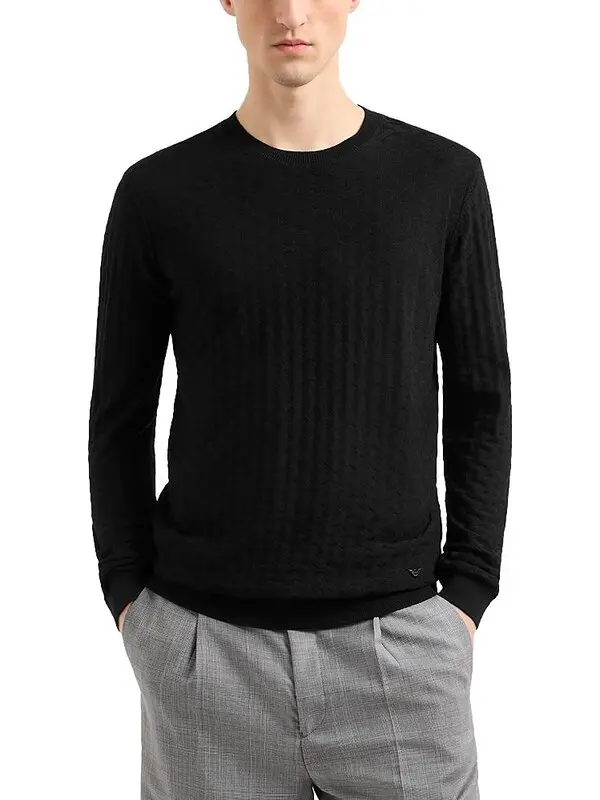 Emporio Armani Virgin Wool Sweater - Black