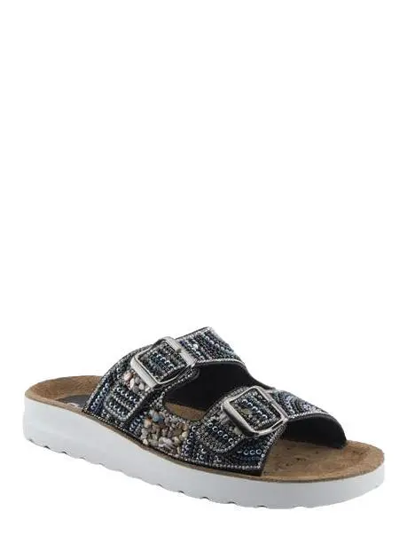 SPRING STEP SHOES Cytheria Slide Sandal - Black Multi