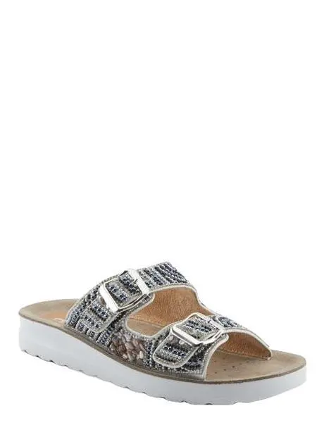 SPRING STEP SHOES Cytheria Slide Sandal - White Multi